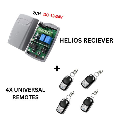 HELIOS reciever + 4 x remote controls